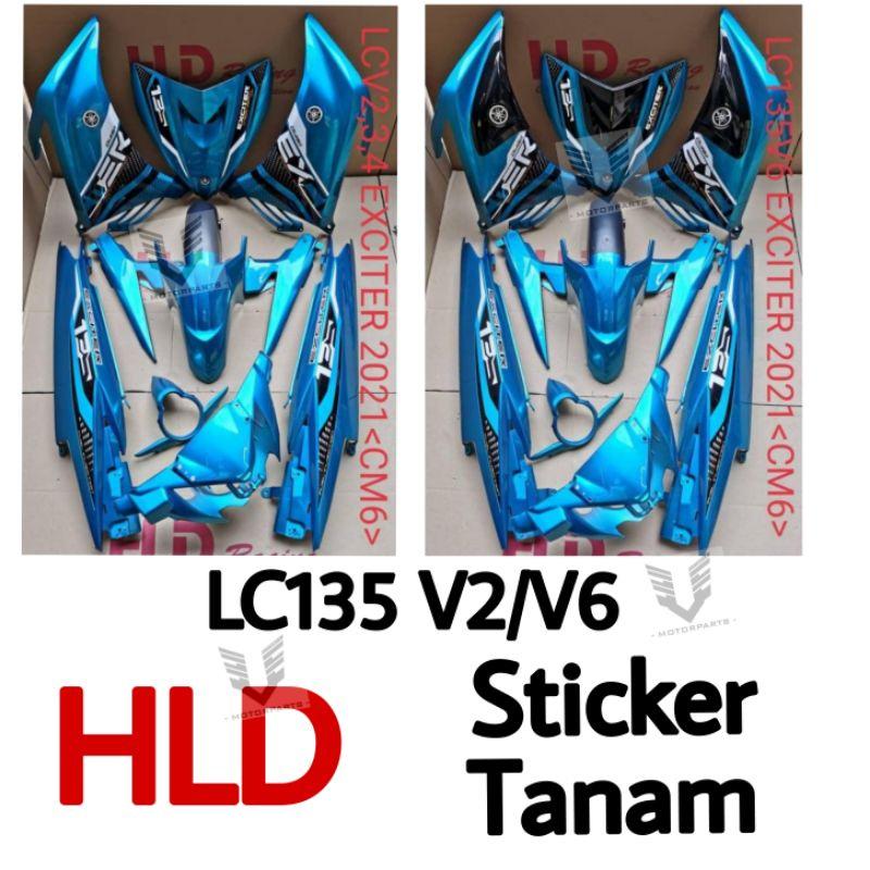 LC135 V2/V4/V6 HLD Cover Set Exciter 2021 CM6 Cover Set Sticker ...