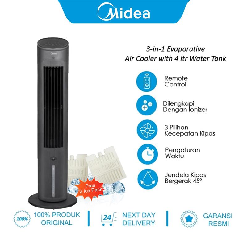 Air Cooler Midea AC Portable 3-in-1 Evaporative 4 Liter Humidifier ...