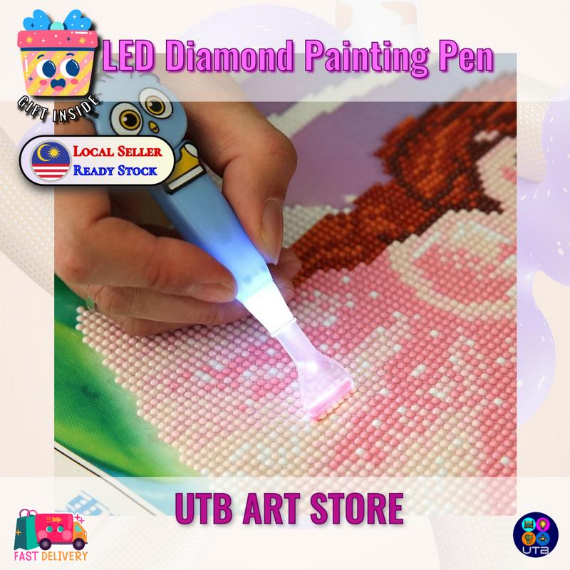 Aksesori Lukisan Berlian Diamond Painting Pen with Light, LE - TikTok ...