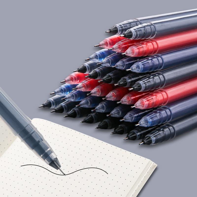 1/6pcs Frosted Transparent Neutral Pen Black Blue Red Pen Student ...