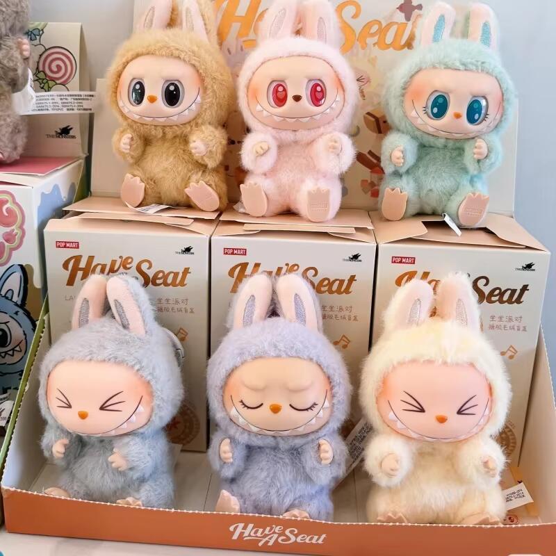 Hot Reissue Anime Figure The Monsters Labubu Sit-Down Party Series ...