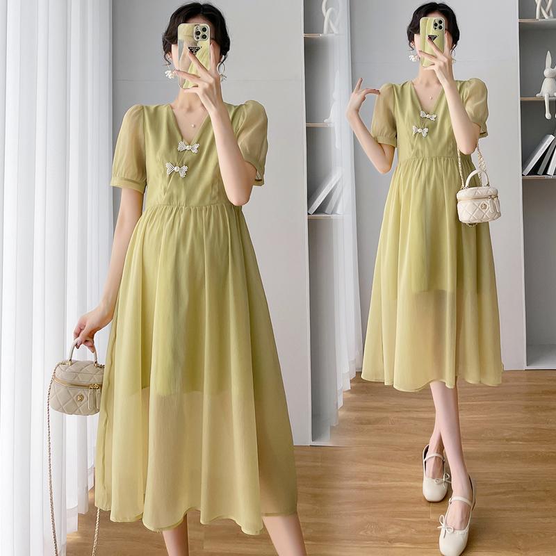 I69723# Pregnancy Clothes Dress Vintage Dress Women Cheongsa - TikTok ...