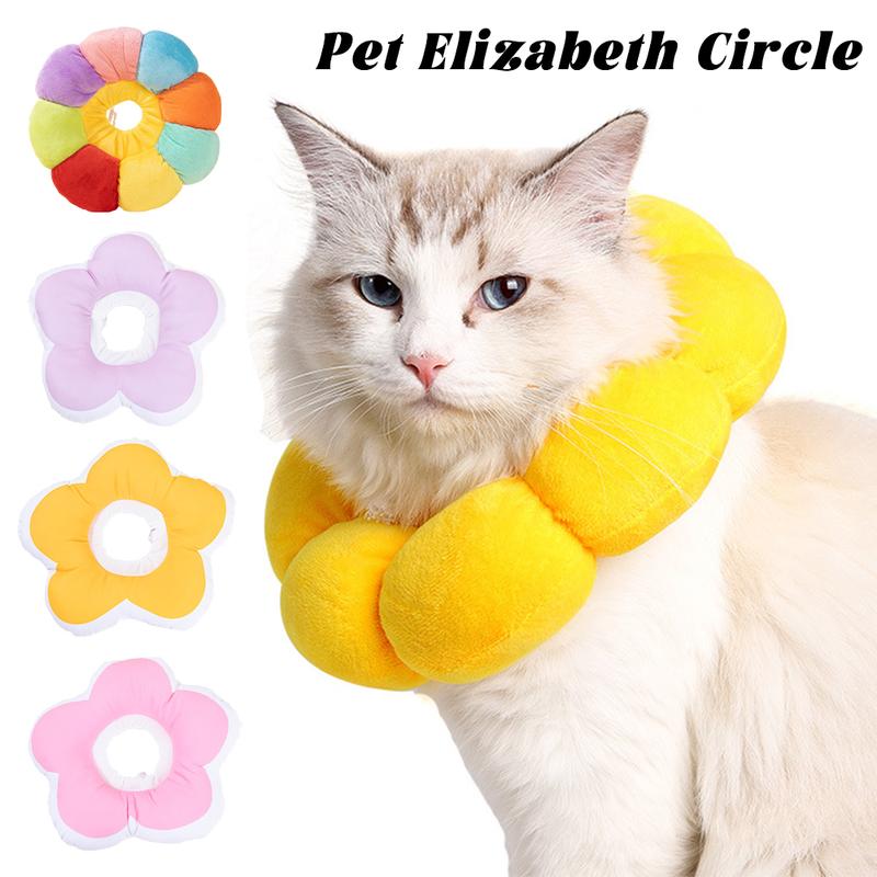 Pet Cat E-Collar Recovery Cone Protection Elizabeth Collar Adjustable ...
