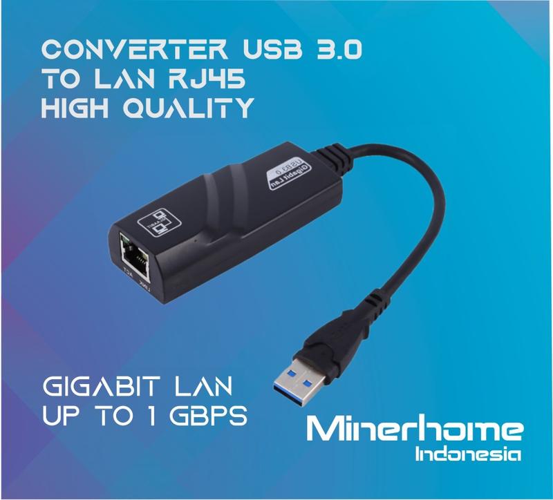 USB 3.0 To LAN Ethernet Gigabit Adapter Up To 1 Gbps Kabel Laptop ...
