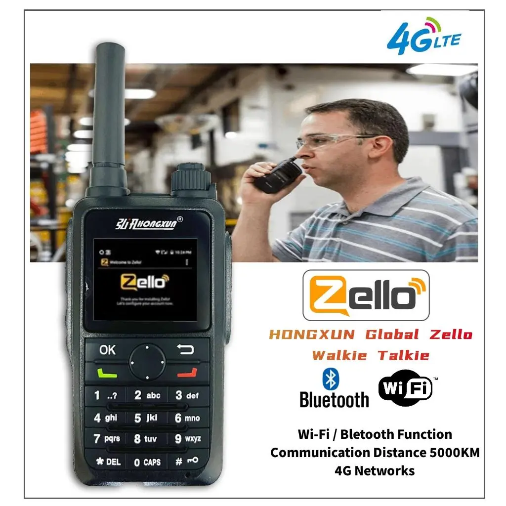 HONGXUN 5000KM Zello 4G Walkie Talkie T88 SIM Network Radio Long Wifi ...