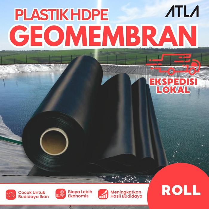 Jual EKSPEDISI LOKAL Plastik HDPE Geomembran Hitam Roll Geomembrane ...
