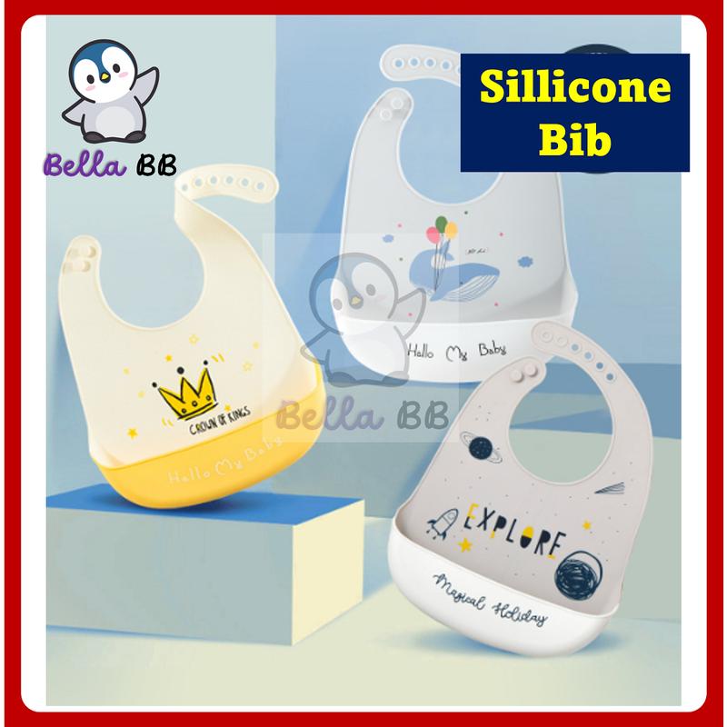 Baby Silicone Bib Silicone Bib Adjustable Waterproof Feeding - TikTok ...