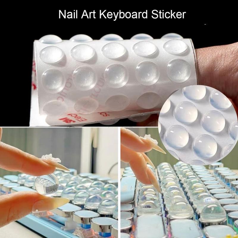 New Silicone Nail Art Keyboard Sticker Transparent Nail Art Typing ...