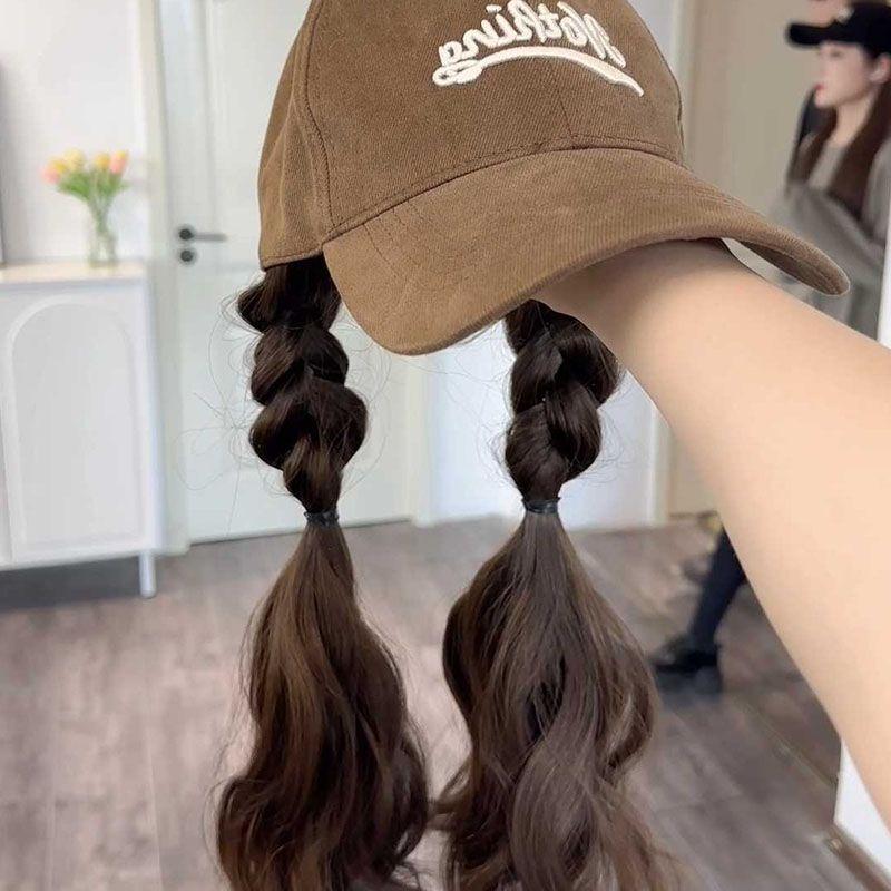 Topi Rambut Palsu untuk Wanita, Rambut Panjang Tiruan, Fesyen, - TikTok ...