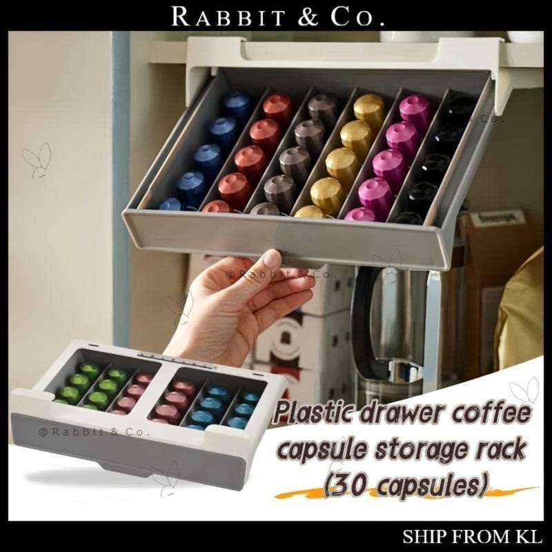 R&C Plastic Drawer Coffee Capsule Storage Rack (30 capsules) - TikTok ...
