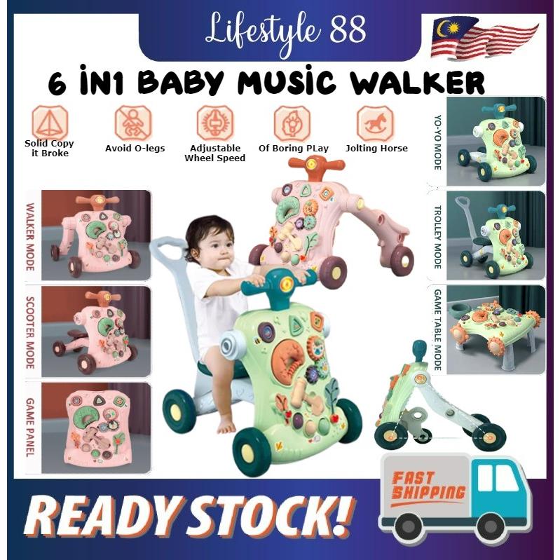 *NextDay Delivery* 6 In 1 Baby Walker Pelbagai Fungsi Ketinggian ...