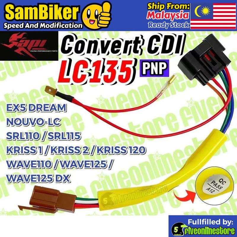 Elektronik CDI Unit Converter Socket CDI PNP LC135 SRL110 SRL115 KRISS ...
