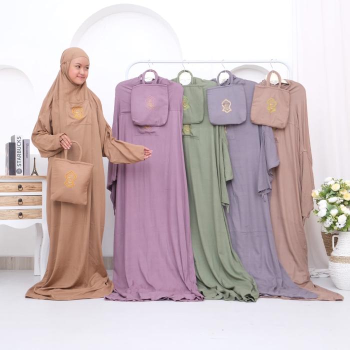 Promo Mukena Terusan Hadramaut Polosan Warna Mukenah Bali Remaja 10 ...