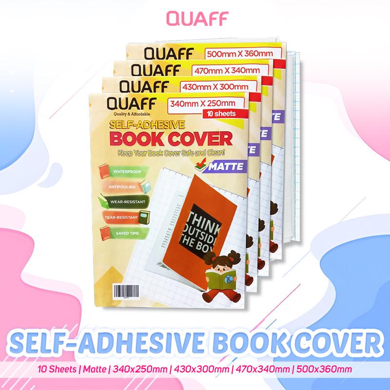 Quaff Self Adhesive Book Cover 10 Sheets Pack - TikTok Shop Philippines