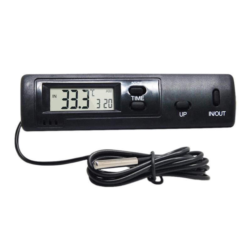 for DC 12V Digital Car Display Electronic Clock Mini LCD Backlight ...