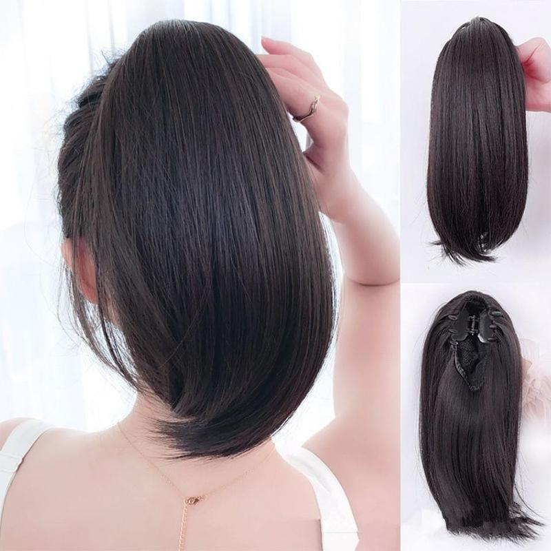 Yankun-Tóc Giả Đuôi Ngựa Ngắn Và Thẳng Cho Nữ, Tóc Nối Vô Hình ...