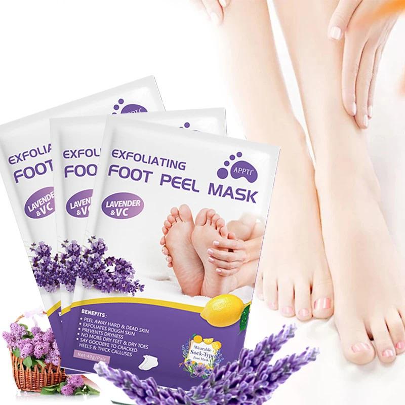 3 Pairs Feet Care Remove Dead Skin Exfoliating Foot Mask VC and ...