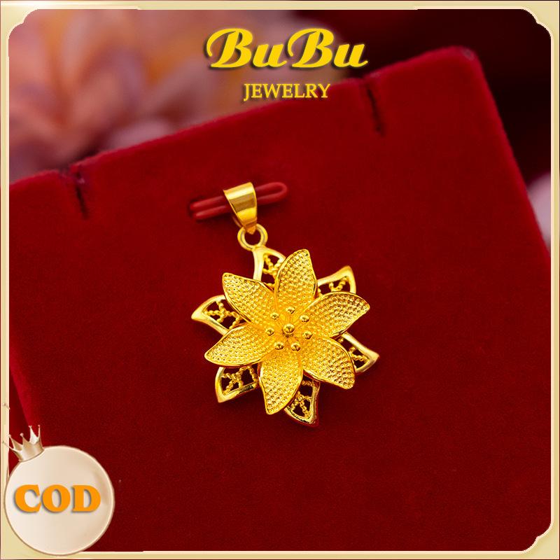 emas titanium cop 916 gold-plated elegant unique redbud pendant ...