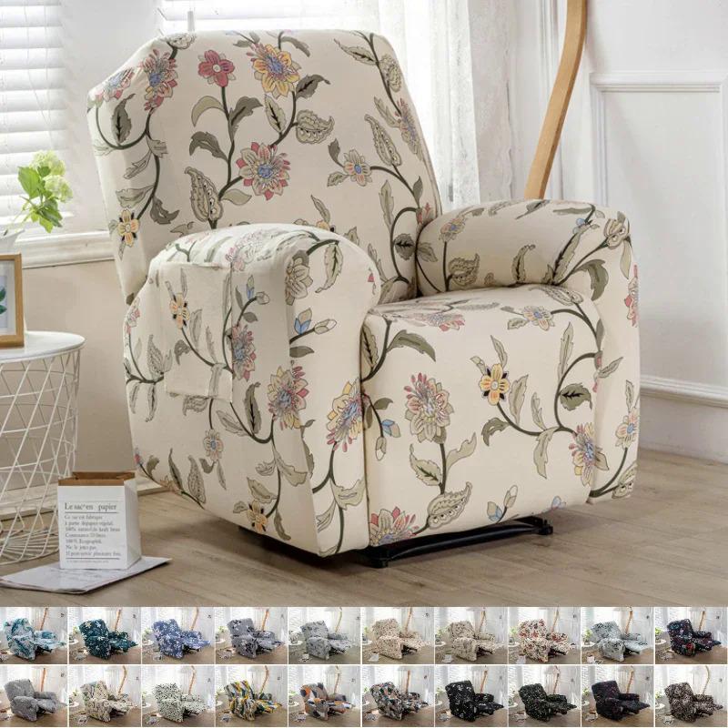 Floral Print Elastic Armchair Cover Extendable Norse Geometr - TikTok ...