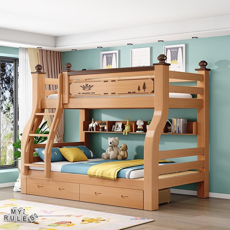 Solid Wood Bed Frame Modern Minimalist Children's Bed Bunk Bed - TikTok ...