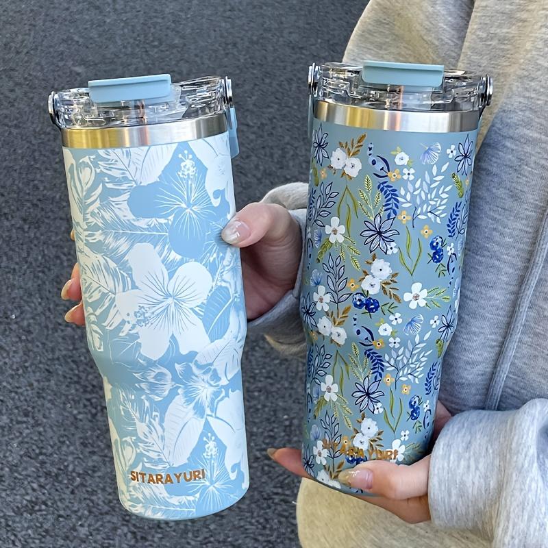 Tumbler Bertebat Keluli Tahan Karat, Reka Bentuk Bunga Mewah - TikTok ...