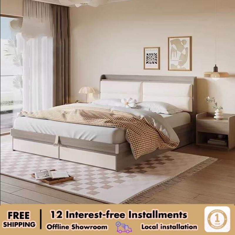 Pre Order 】Wooden Moonlight Bed Modern Simple Tatami High Box - TikTok ...