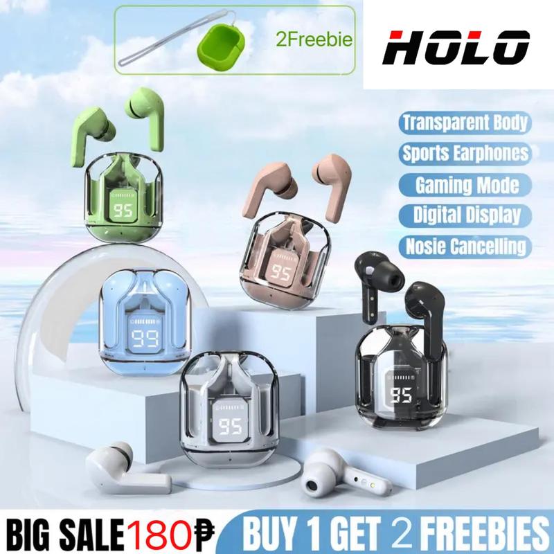 TWS KY8 Earbuds (2 Freebie：Silicon Case + Lanyard)5 Colors Transparent ...