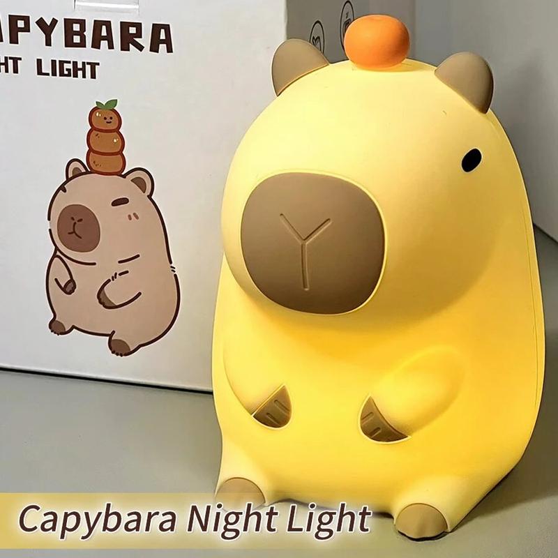 Cute Silicone Capybara Night Light USB Rechargeable Animal Cartoon ...
