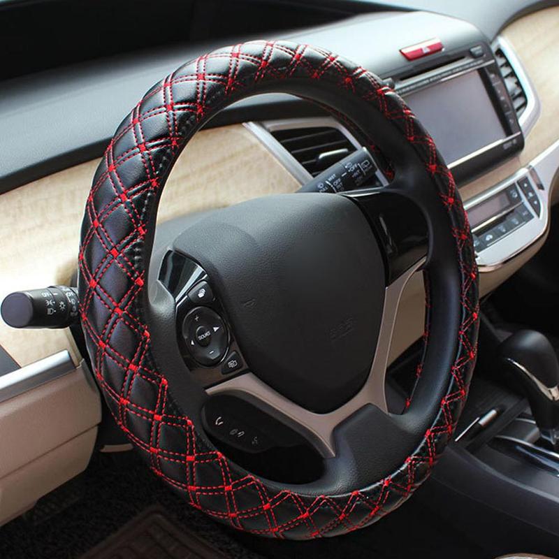 Leather Car Steering Wheel Cover 37-38cm Anti-slip Automobil - TikTok ...