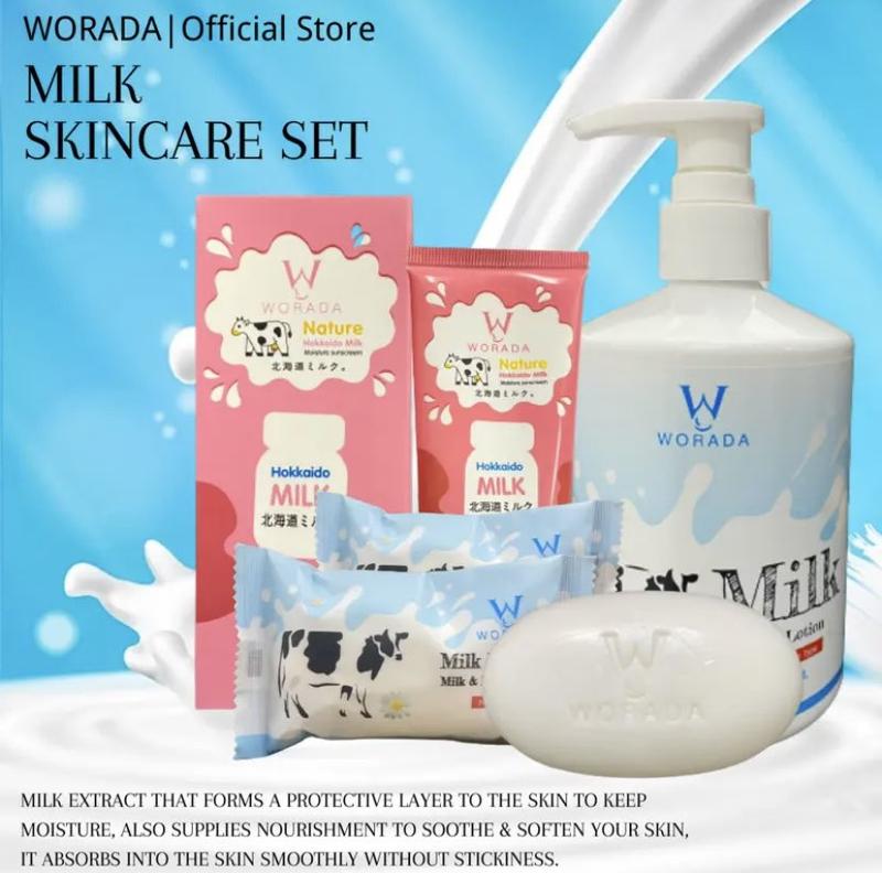 WORADA Whitening Milk Sink Care set (milk lotion/milk soap/milk ...