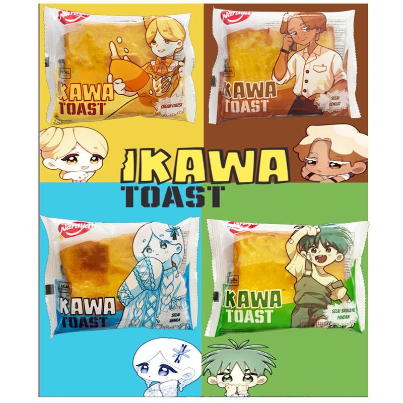 camilan Naraya Ikawa Toast Roti Panggang Viral Rasa Coklat Cheese ...