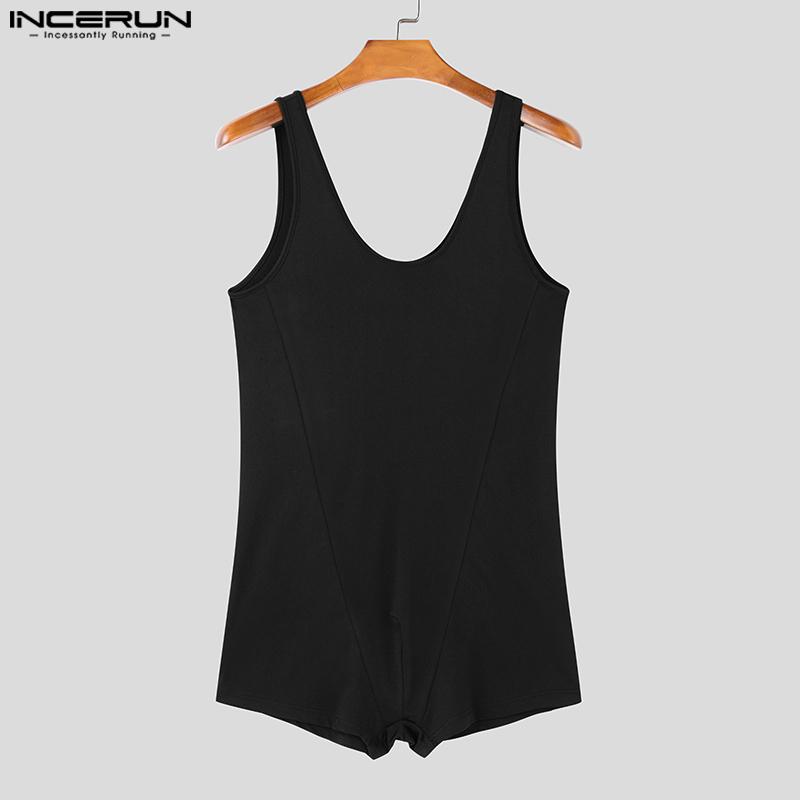 INCERUN Men's Stylish Muscle Fit U Neck Bodysuits Sleeveless - TikTok ...