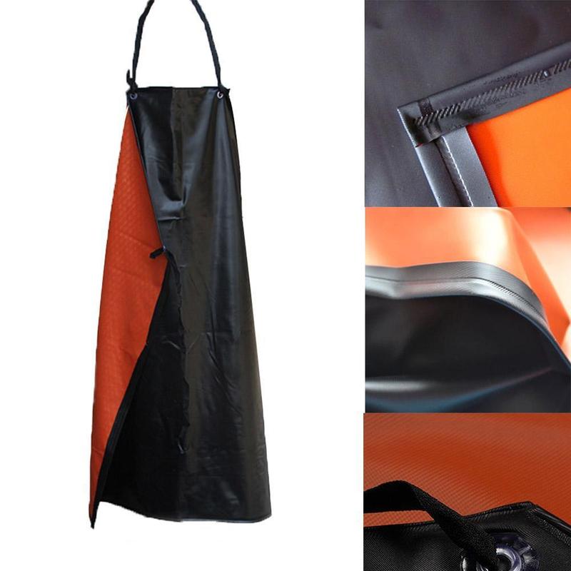Heavy Duty PVC Nylon Waterproof Apron Black BBQ Kitchen Cooking ...