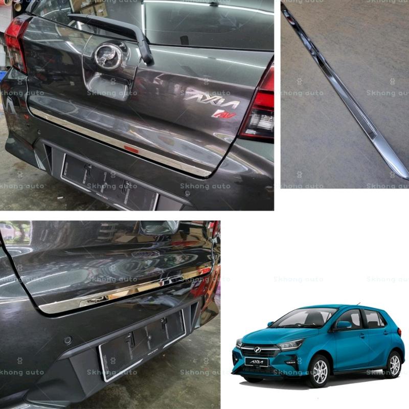 Perodua axia new 2023 steel tail gate trim garnish accessories - TikTok ...