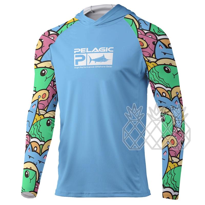 Baju Memancing, PELAGIC, Gaya Hoodie, Untuk Lelaki, Lengan Panjang ...