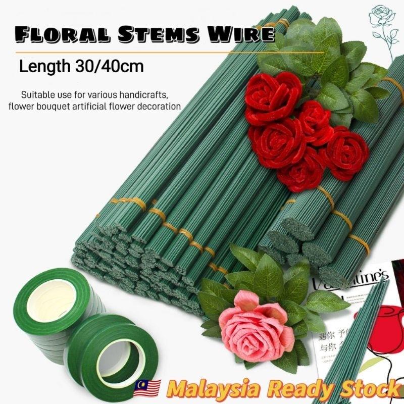 10/15/20/30/40cm Bunga Dawai Barsalut Plastik/Batang Bunga /Dawai Hijau ...