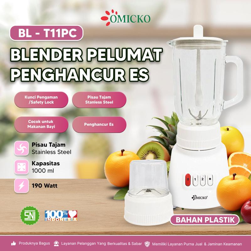(COD) Blender Plastik Omicko 2in1 Pisau Stainless Food grade - Shop ...