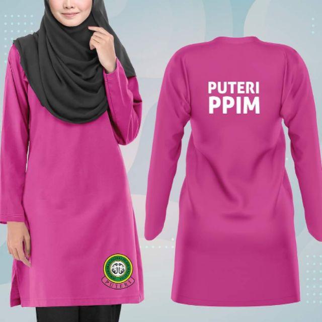 Baju-T Muslimah, Puteri PPIM, Unit Beruniform, Warna Merah Jambu ...