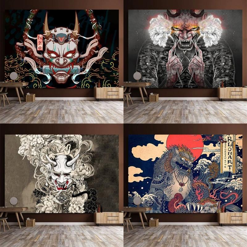 Japanese Style Prajna Ukiyo-E Personality Trend Background Cloth ...