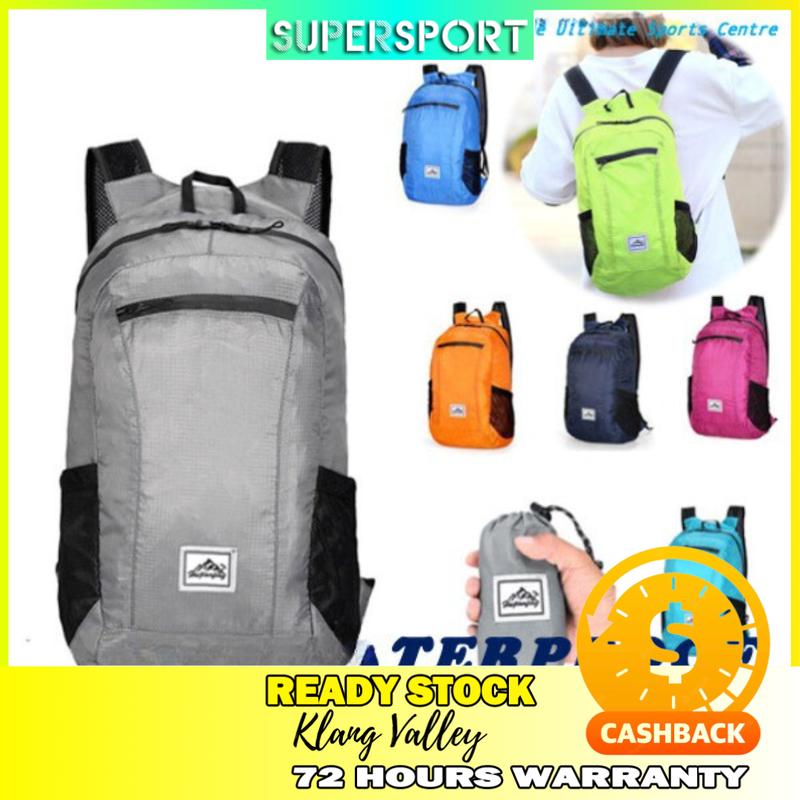BACKPACK FOLDABLE WATER PROOF Bag EASY FOLDABLE LIGHTWEIGHT 20L - TikTok Shop Malaysia