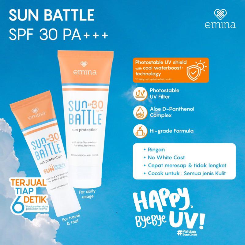 Emina Sun Battle SPF 30 PA+++ sunscreen wajah - Shop | Tokopedia