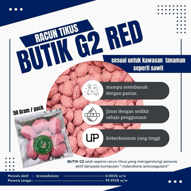 Racun Tikus BUTIK G2 FGV bromadiolone RED tikus rumah tikus sawah ...