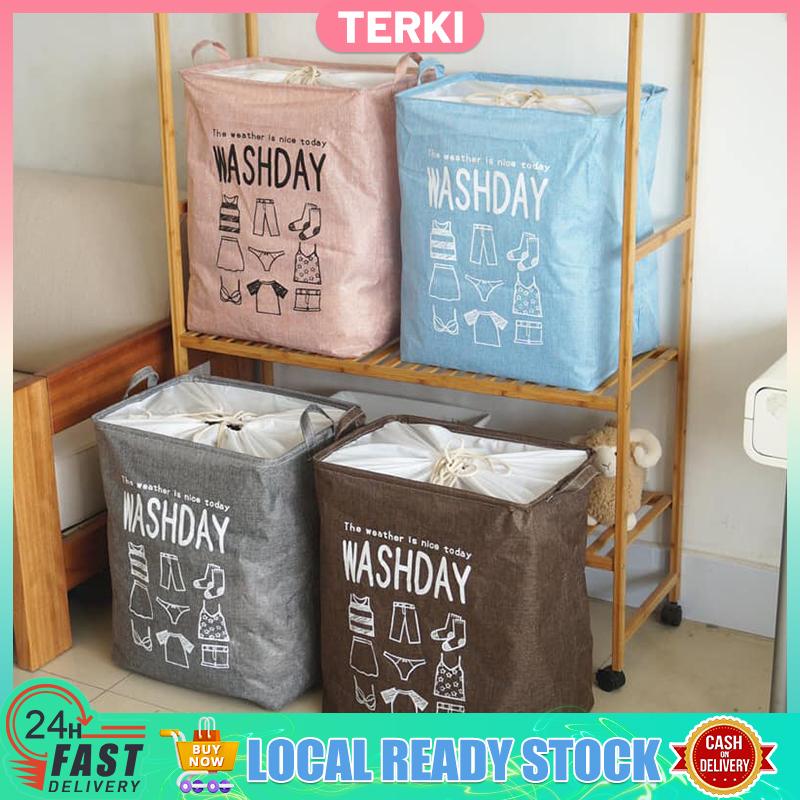 Foldable Storage Laundry Hamper Bundle Storage Bag Waterproo - TikTok ...