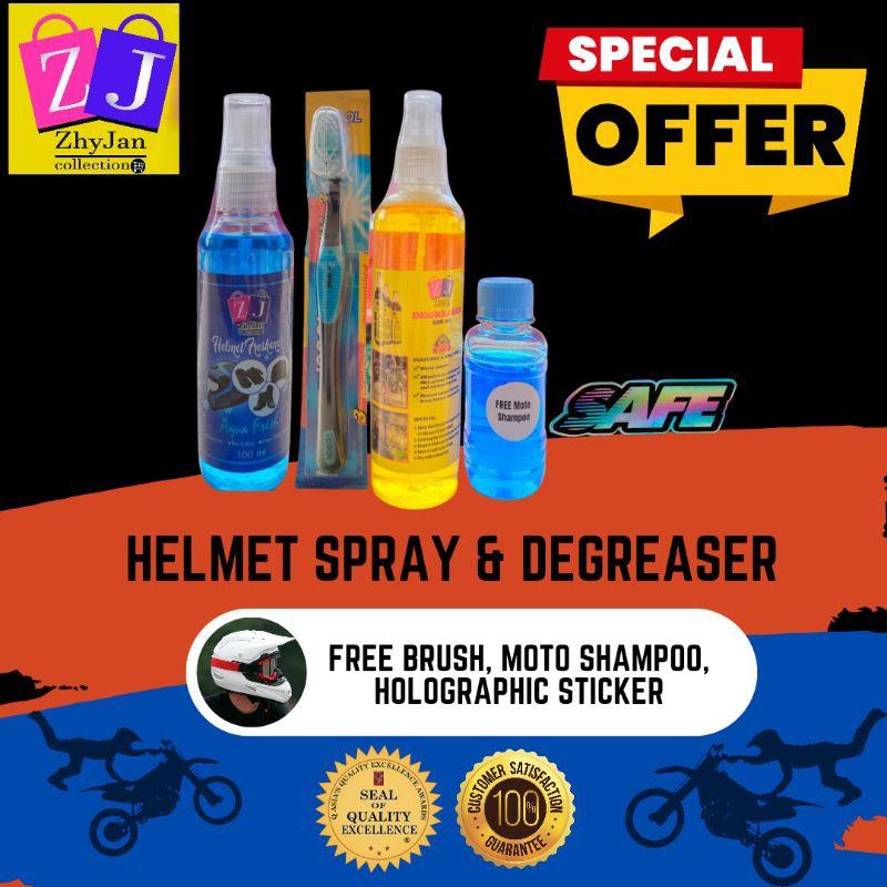 Degreaser with Helmet Freshener (FREE 1holographicStickers, 1brush ...