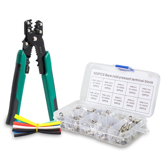 Promo Set Konektor Terminal Kabel Skun 320 PCS + Plier - Alat Crimp ...