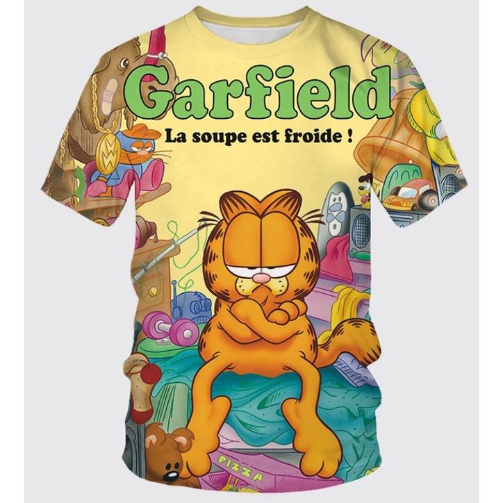 Kemeja-T Garfield Cetakan 3D, Trend Musim Panas Fesyen, Ketibaan ...