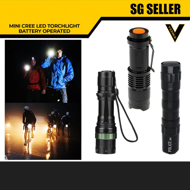 [SG SELLER] Mini Cree Torchlight Super Bright Battery Operated Handy ...