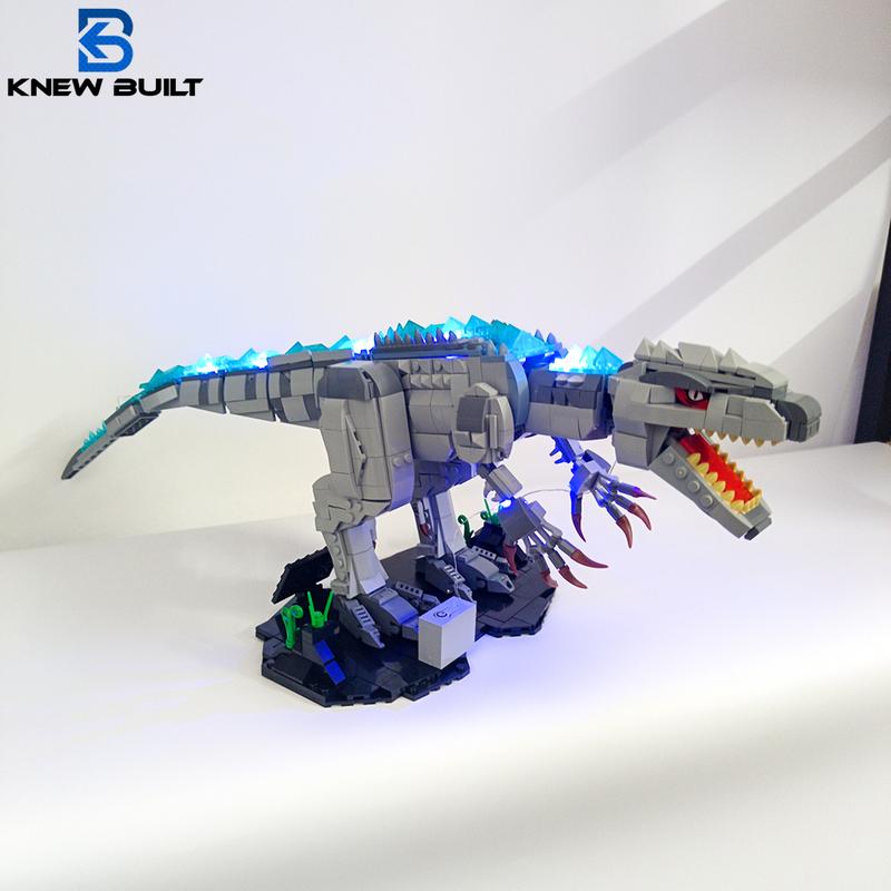 Giant Dinosaur Building Block Toy with LED 54cm Light-Up Dinosaur ...