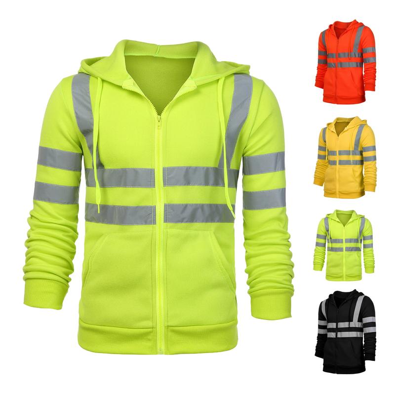 Reflective Safety Hoodie 360 Degree Reflective Zones High Visibility ...