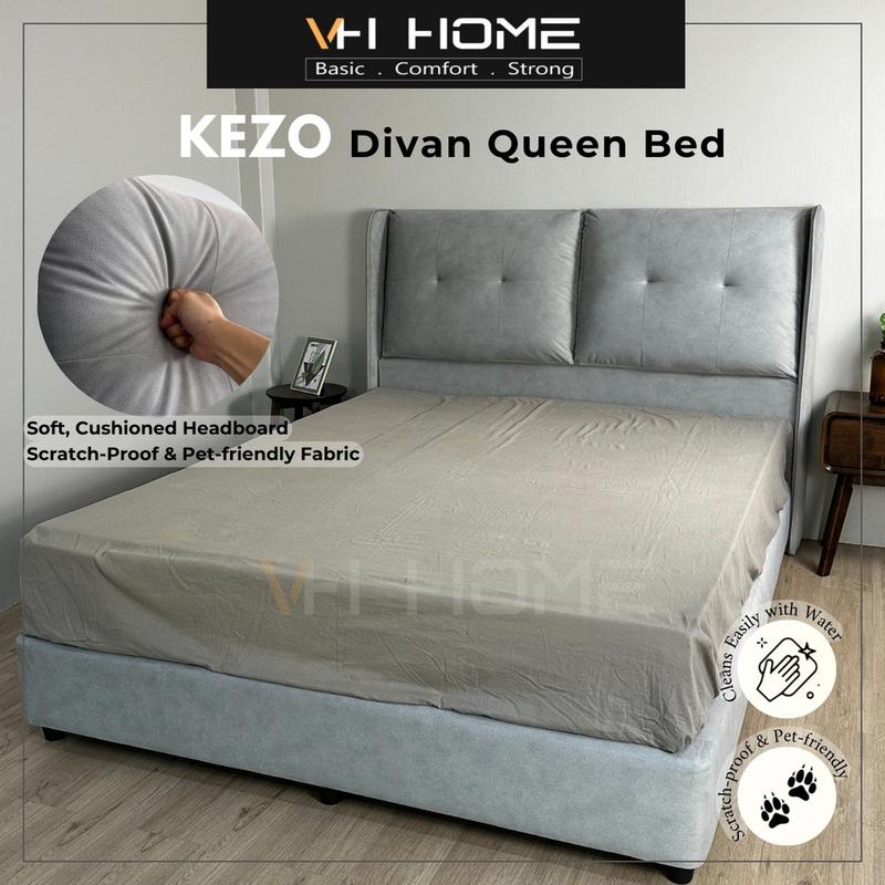 VH KEZO Divan Queen Bed Frame Base Rangka Katil Queen Divan Bilik ...